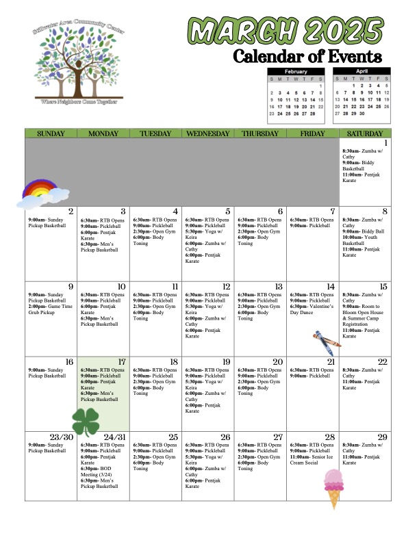 Calendar – Stillwater Area Community Center